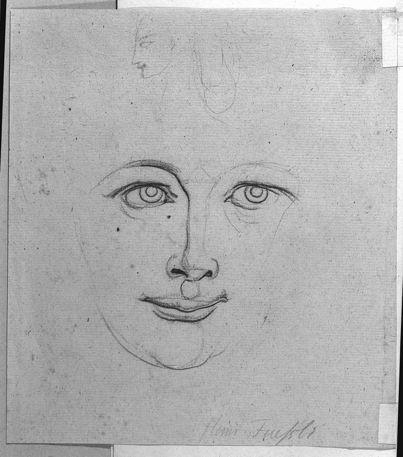 Studienblatt. Zwei weibliche Profile nach rechts - Klassik Stiftung ...