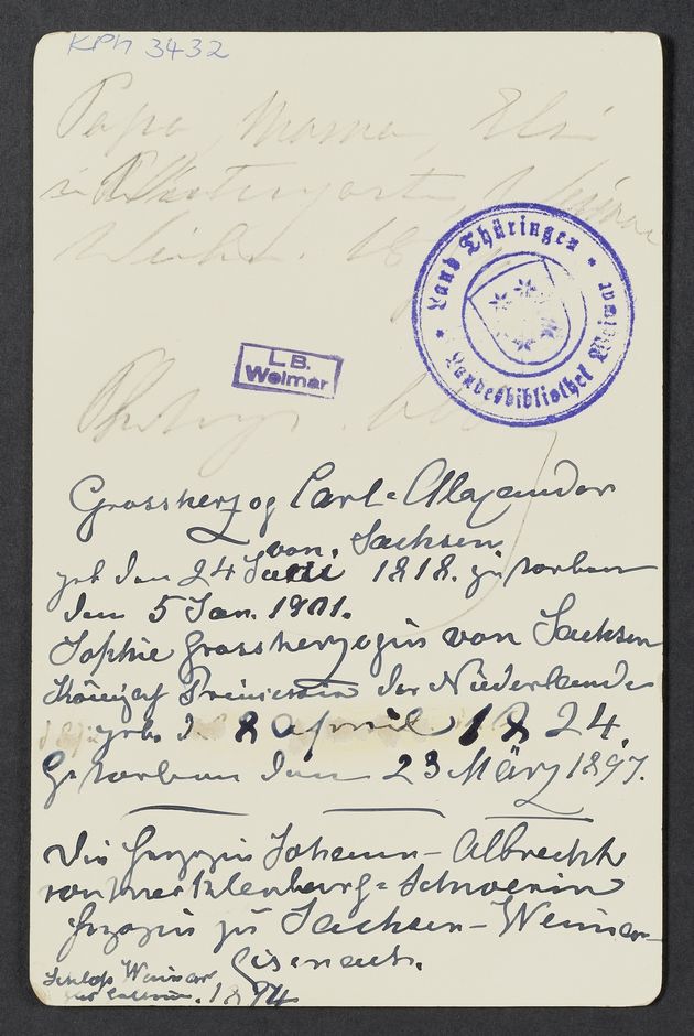 Sachsen-Weimar-Eisenach, Carl Alexander Großherzog von (1818-1901 ...